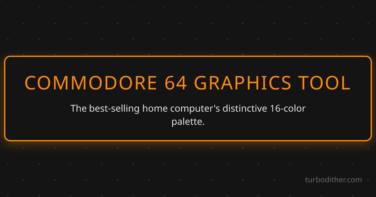 Commodore 64 Graphics Tool - C64 Pixel Art | Turbo Dither